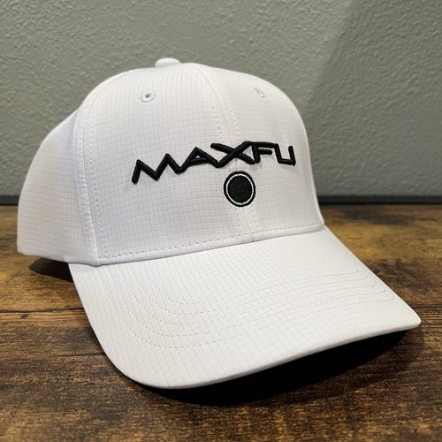 Maxfli Golf Hat Mens StrapBack Adjustable Breathable 3D Logo Tour White ...