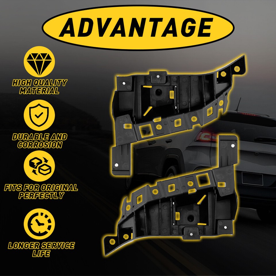 2PC Front Bumper Support Brace Mount Brackets For 14-18 Jeep Cherokee ...