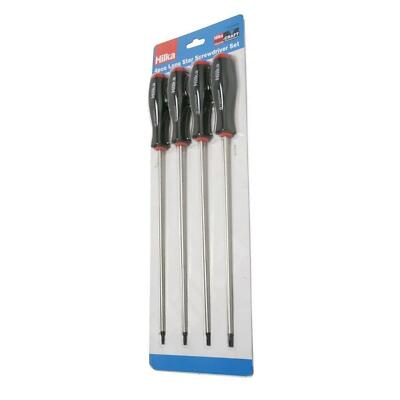4pc Torx Star Screwdriver Set Extra Long Reach T15 T20 T25 T30 Torx ...