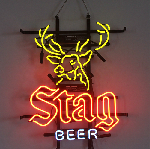"Stag Beer" Neon Sign Artwork Store Light Pub Club Display Wall Decor ...