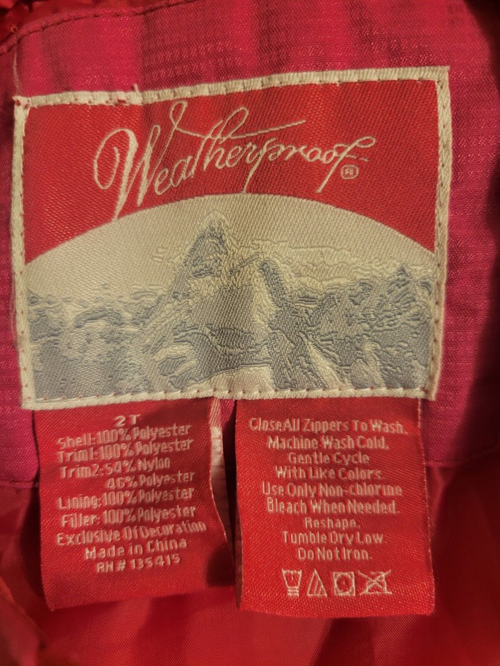 Weatherproof Brand Water-Resistant Girls Pink Snow Pants - Size 2T | eBay