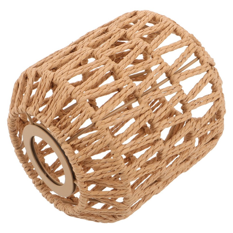 Hand Woven Pendant Light Bohemian Lampshade Farmhouse Ceiling Cover ...