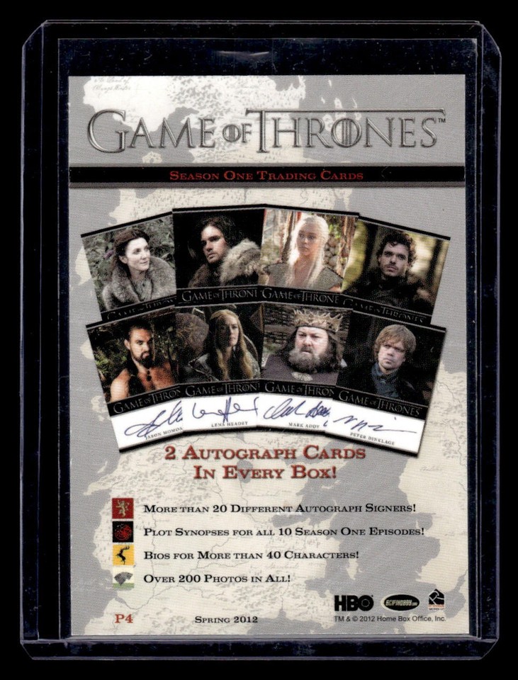 Tyrion Lannister 2012 Rittenhouse Game of Thrones Season 1 Promos #P4 ...