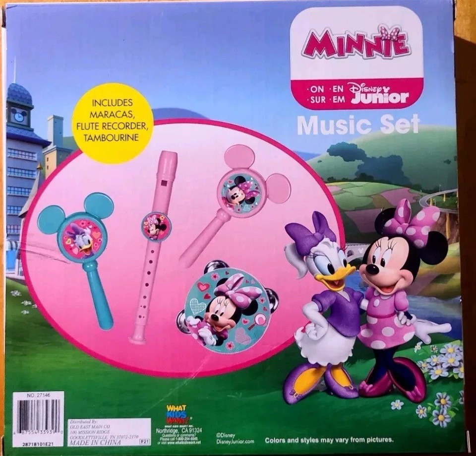 Disney Junior Minnie Mouse Basic Music Set Maracas, Flute Recorder ...