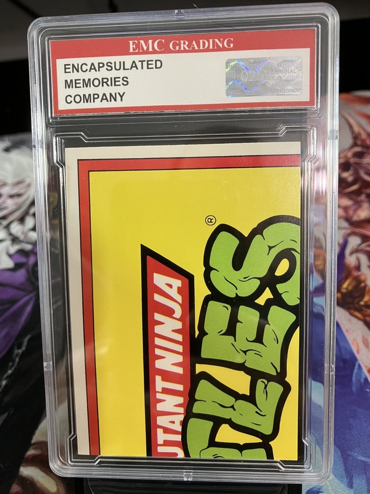 TMNT 1989 Topps Teenage Mutant Ninja TURTLES STICKER #7 EMC GRADED 10 ...