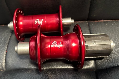 Phil Wood Hub Set, 32h, Rim Brake, HG Freehub, Red | eBay