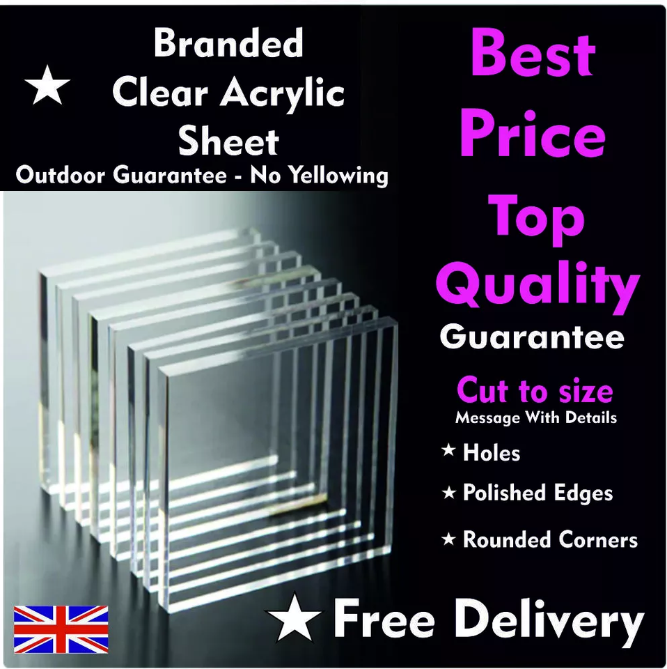 10mm Clear Plastic Sheet , Acrylic , Perspex, Cut To Size , Free ...