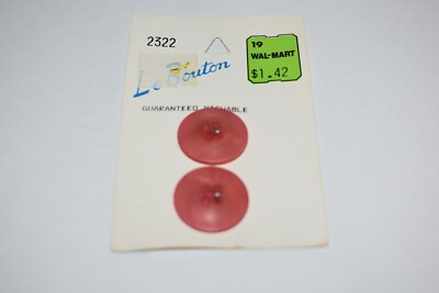 Le Bouton 2322 Pink Round Plastic Buttons on Card Made in Italy 7/8 ...