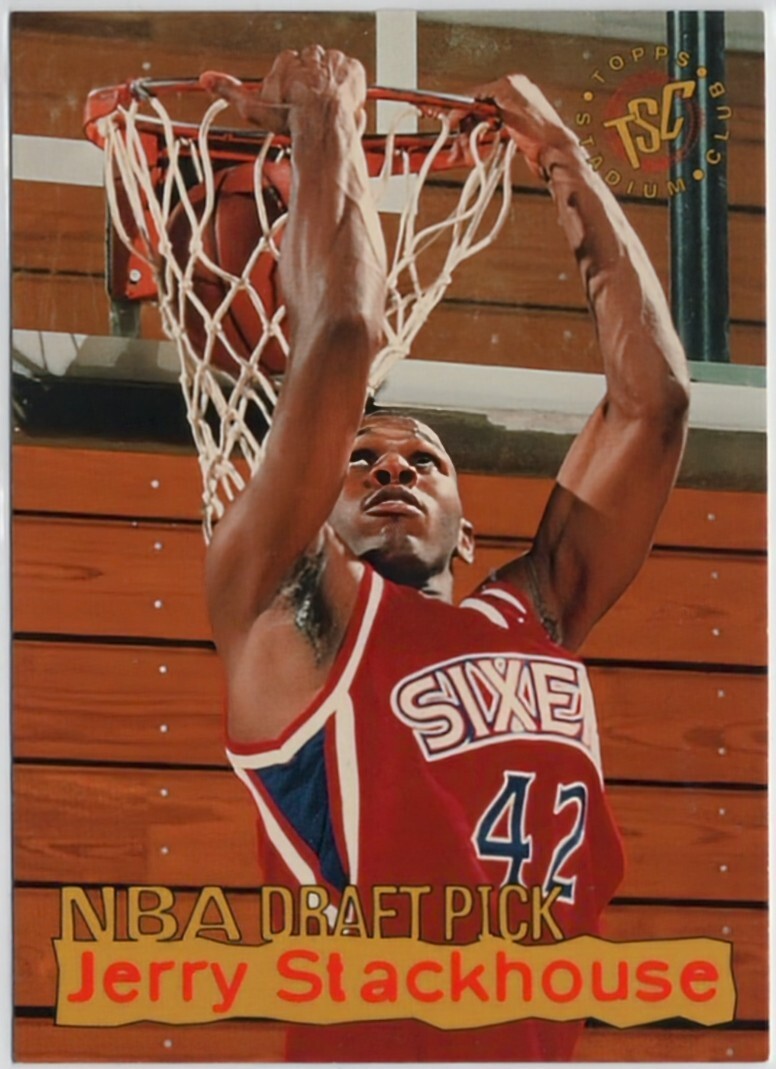 1995-96 Topps Stadium Club NBA Draft Picks Jerry Stackhouse Rookie Card ...