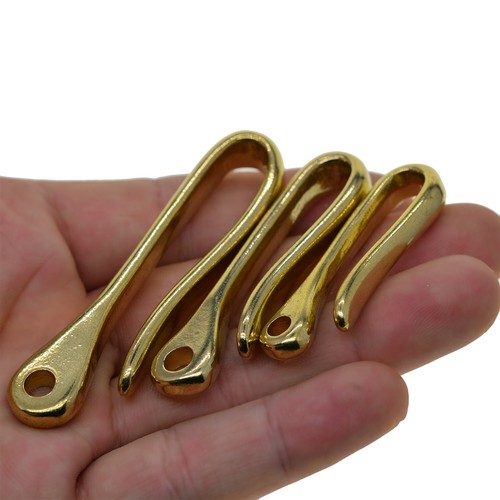 70mm 60mm and 48mm Brass fishhook U hook key Ring keychain EDC ...