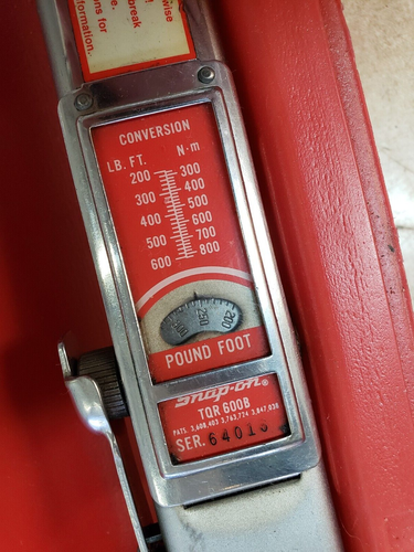 Snap-on 600 foot torque wrench | eBay