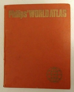 Vintage Philips' World Atlas, hardback book, c.1972, educational ...