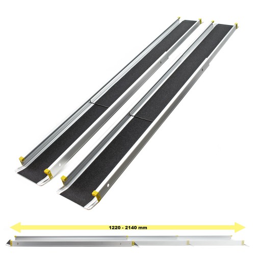 2x Auffahrrampe Teleskop Rampe 270kg klappbar Aluminium Laderampe Auffahrschiene | eBay.de