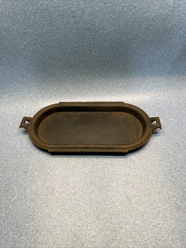 Antique Cast Iron No.7 Gate Marked Oval Griddle Sad Iron Heater Fish ...