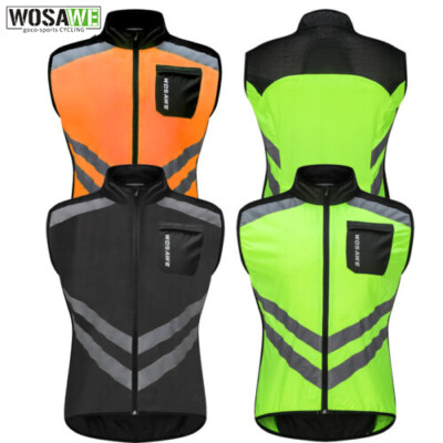 Men Hi-Vis Reflective Motorcycle Vest Motorbike Waistcoat Commuter ...