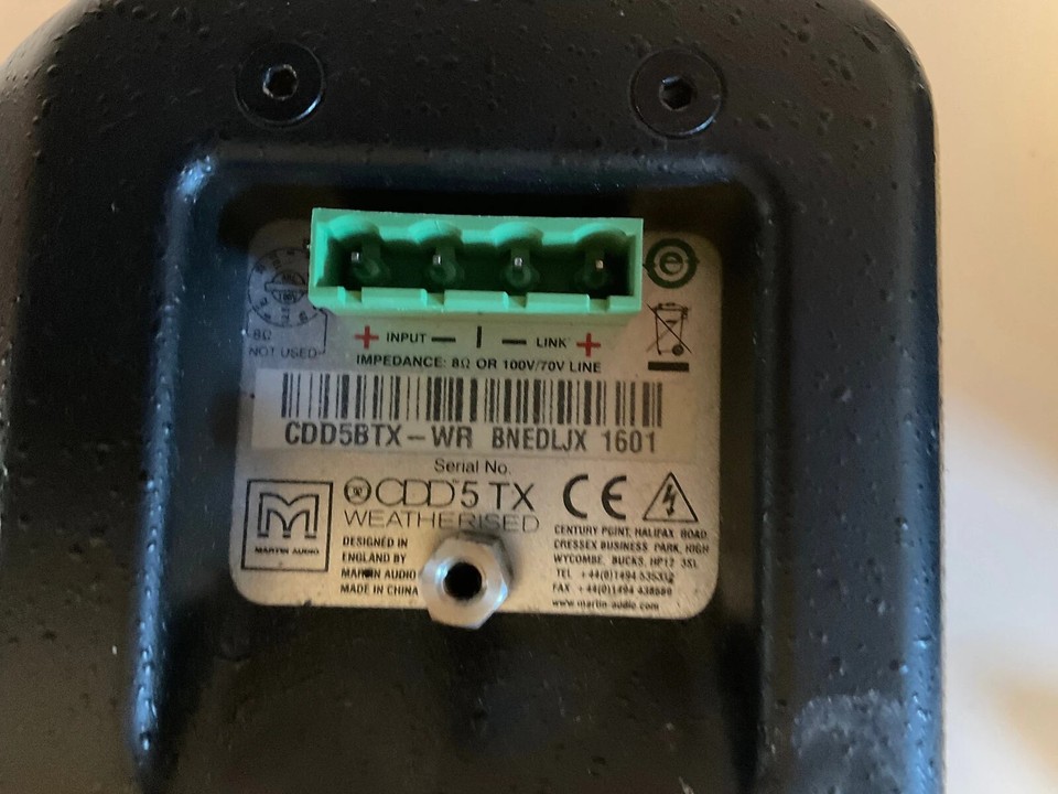 1 Pair of Martin Audio CDD5 5" 2-Way Passive Micro-Speaker CDD5BTX-WR ...