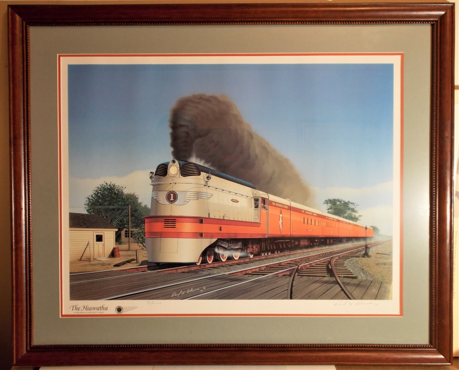 Train lithograph-The Hiawatha L.E 12/2000 Signed Paul Adams | eBay