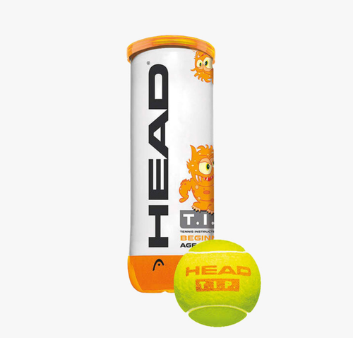 Head TIP Orange Tennis Ball Racquet Racquet Ball 3 Balls / 1 Can Yellow ...