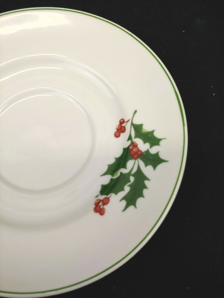 Alco Industries China Holly Berries and Ivy Saucer Made in Romania | eBay