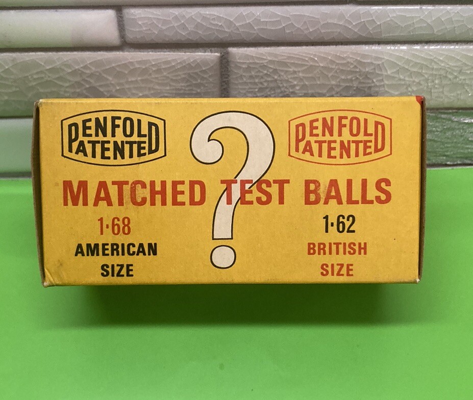 2 Vintage Club's Penfold Patented Golf Balls w/Original Matched Test ...