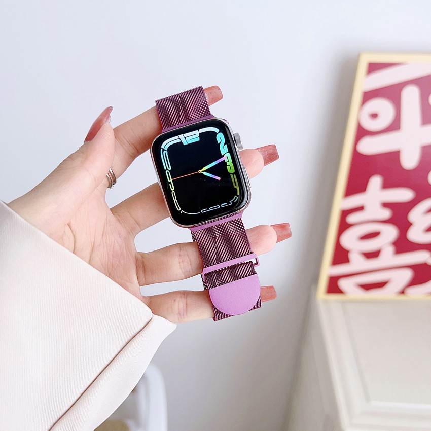 Steel Metal For Apple Watch Ultra 2 Series 9 8 7 6 Strap iWatch Loop ...