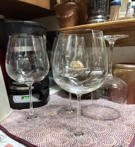 DiVino by Rosenthal Burgundy wine glasses stemmed signed LARGE glasses ...