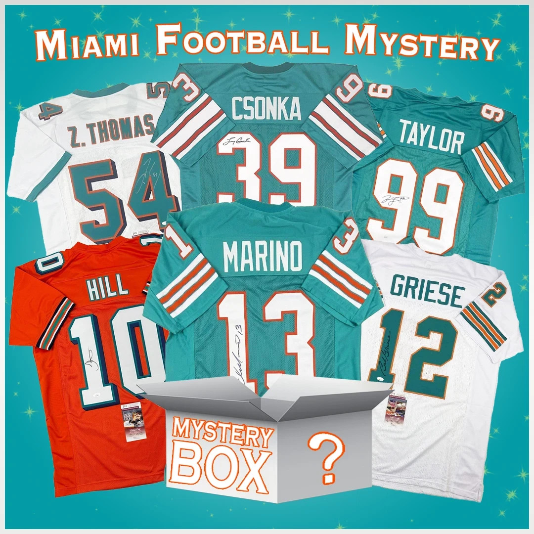 🐬💎 MIAMI DOLPHINS Platinum Mystery Box – Signed Jersey + Elite ...