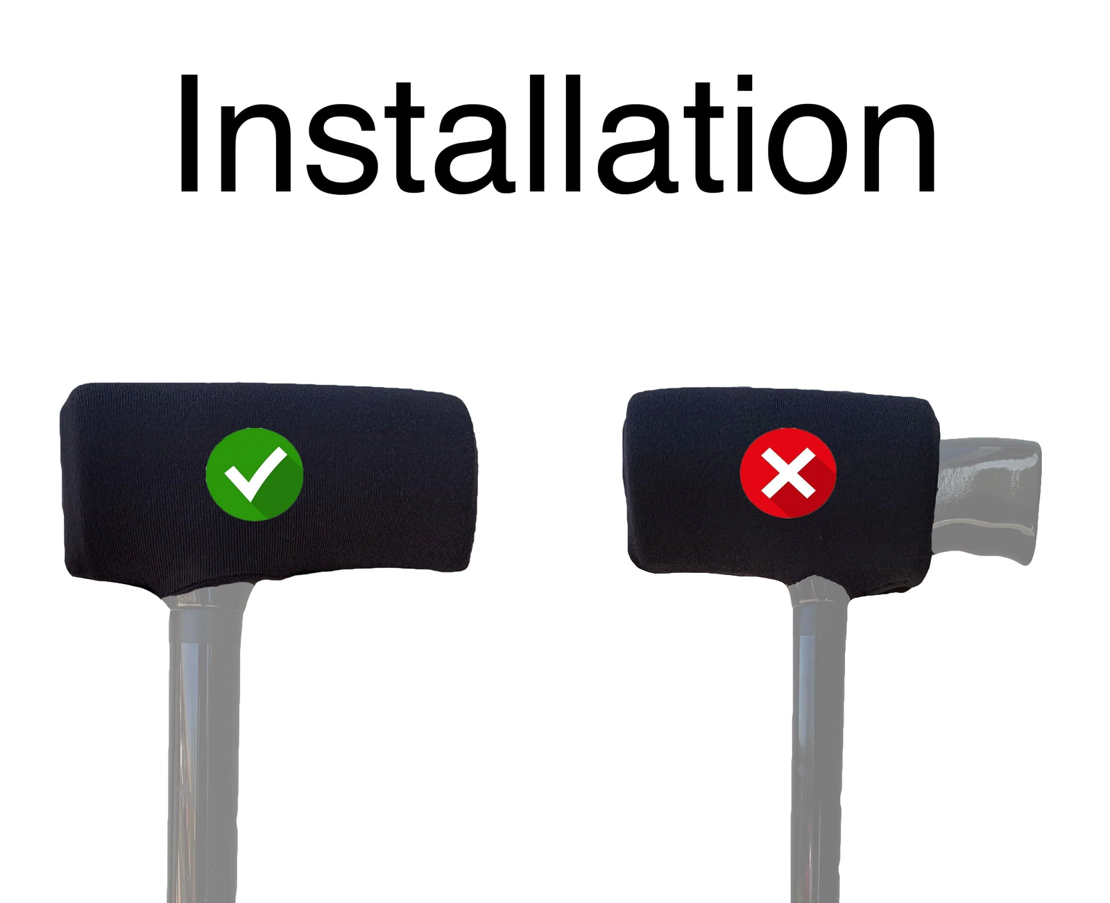 Cane Pad T-Handle | Black | eBay