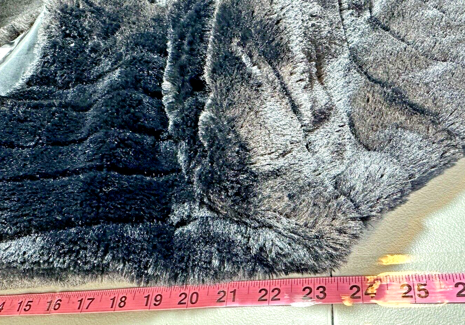 Katydid Collections Coat Women's XL Black Faux Fur Zip Jacket Teddy ...