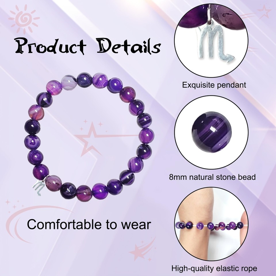 Scorpio Bracelets Birthday Gifts - Zodiac Astrology Bracelets Present ...