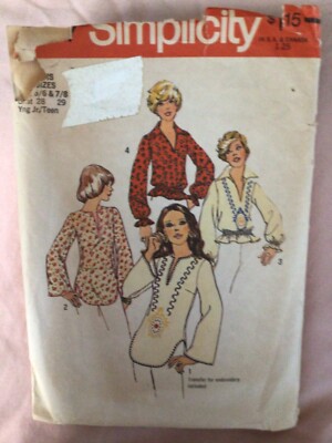 Vintage Simplicity sewing pattern 6777. Boho top from 1974 | eBay