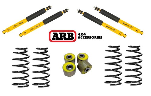 ARB Old Man EMU Front & Rear Shocks + Coil Springs +Caster Kit Fits ...