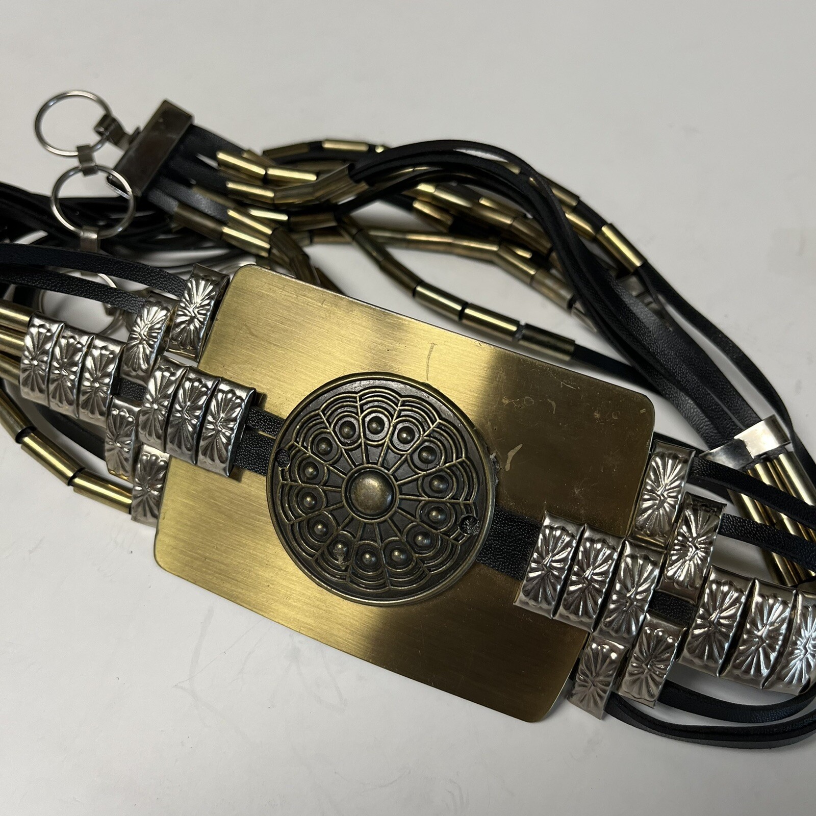 Native American Belt Handcrafted Multi Straps Leather… - Gem