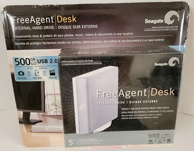 NEW Seagate 500 GB HDD Free Agent External Drive Desktop ST305004FDB2E1 ...