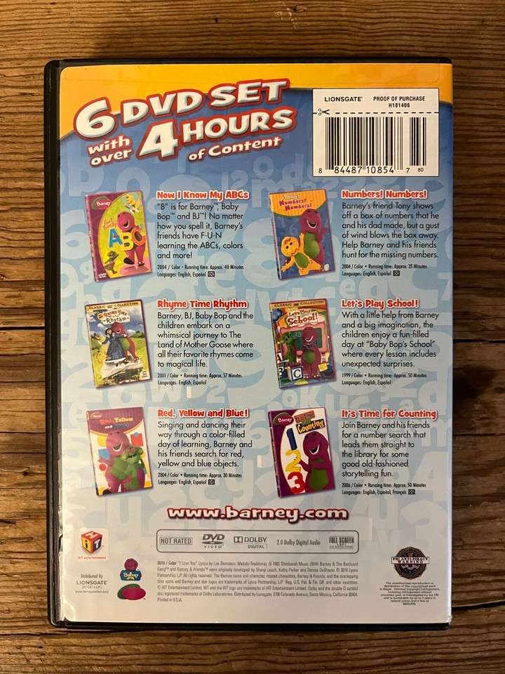 Barney: Learning Pack (DVD, 2010, 6-Disc Set) READ DESCRIPTION ...