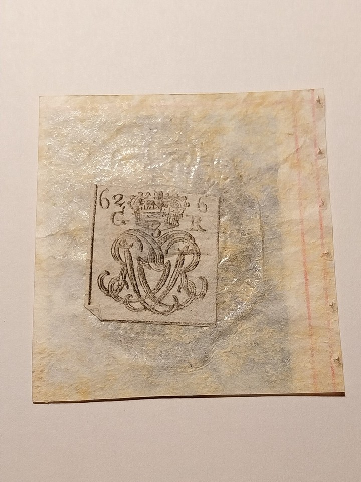 GB George III Embossed General Duty Revenues 10/- with Silver seal ...