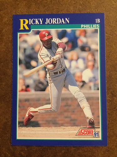 Ricky Jordan 15 Score 1991 MLB Baseball Trading Card | eBay