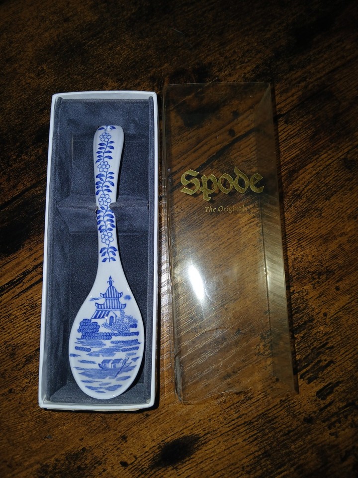 Spode Blue Italian Willow Pattern Spoon | eBay UK