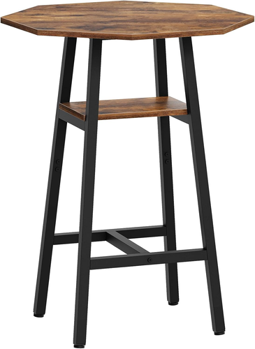 Bar Table, Small Pub Table, Octagonal Counter Height Cocktail Table ...