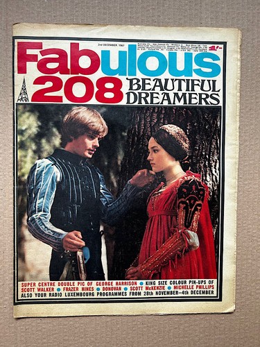 1967 POP CULTURE/GEORGE HARRISON FAB 208 MAGAZINE DECEMBER 2 1967 ...