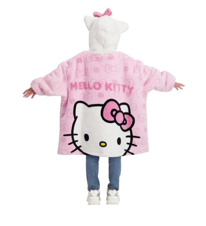 Hello Kitty Boys Girls Wayy Big Hoodie Pink Multicolor Character Kids ...