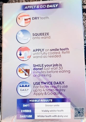 Crest 3D White Daily Whitening Serum Apply And Go Fresh Mint New In ...