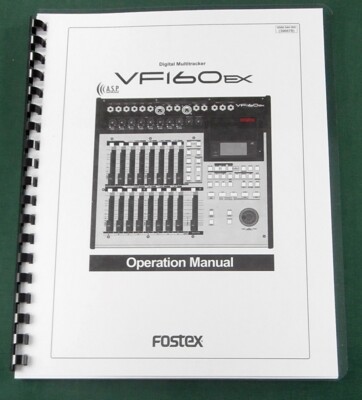 Fostex VF160EX Owner's Manual: Comb Bound & Protective Covers! | eBay