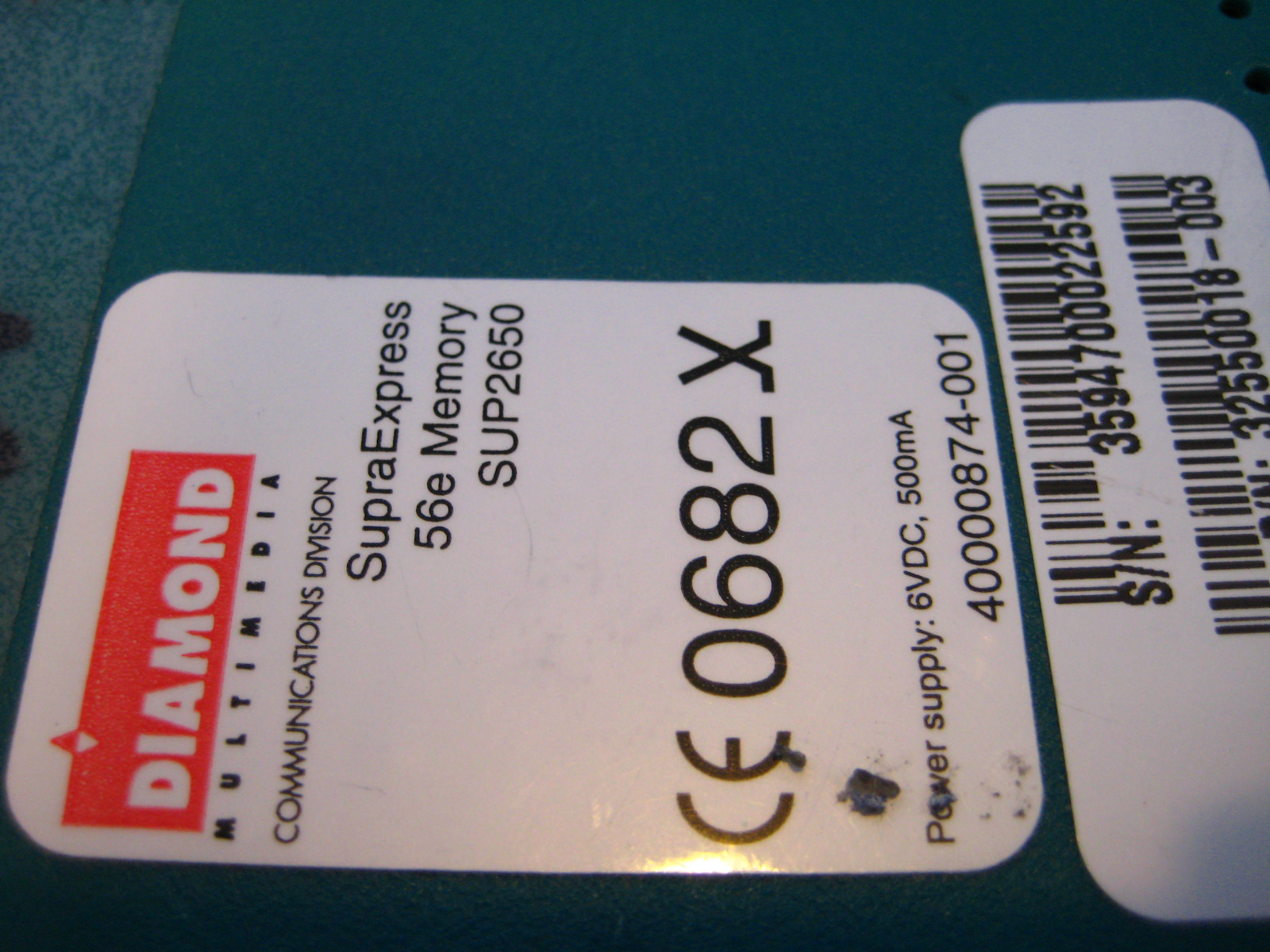 Diamond SupraExpress 56e vintage 56k external fax modem with memory ...
