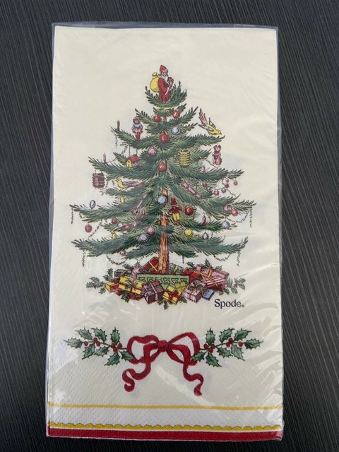 Spode Christmas Tree Paper Dinner Guest Napkins -16 each for sale ...