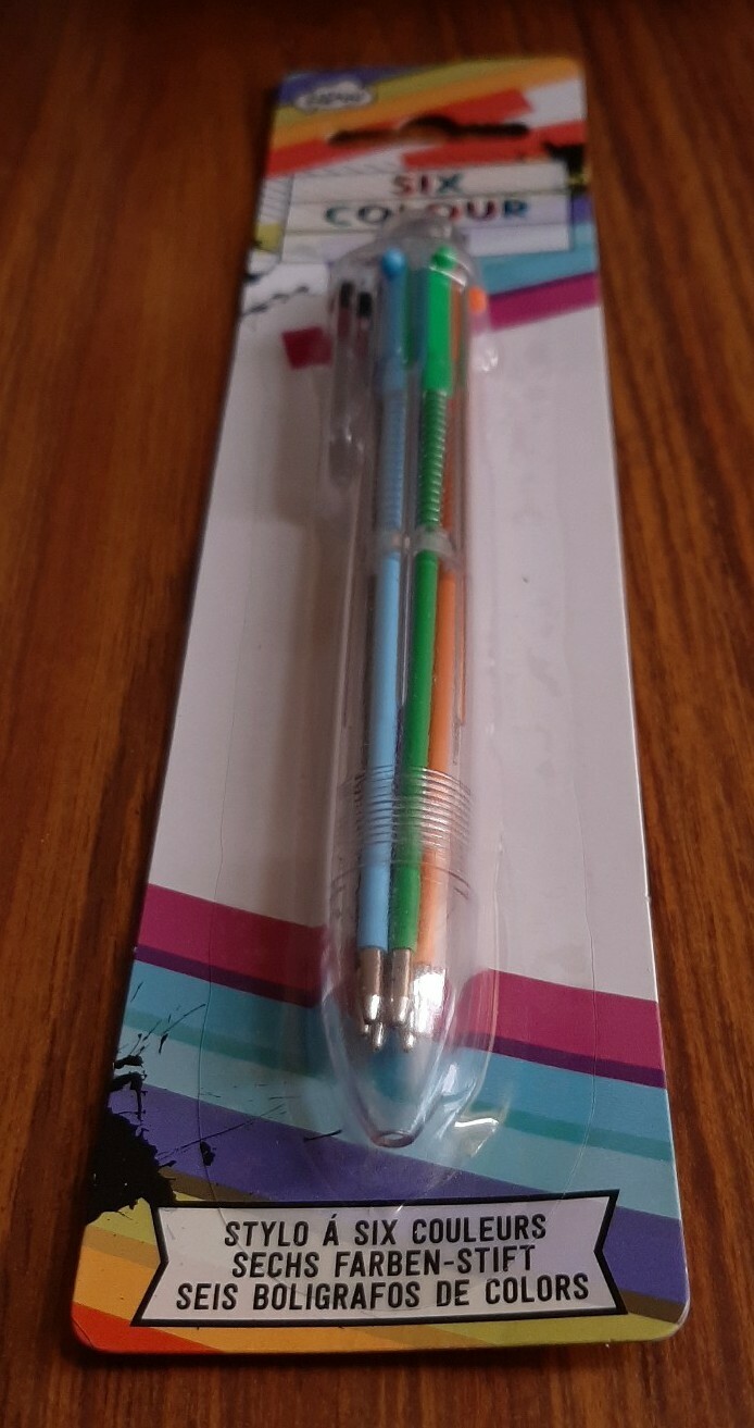 6 Colour Pen, rocket pen Multicoloured biro, stationary, school ...