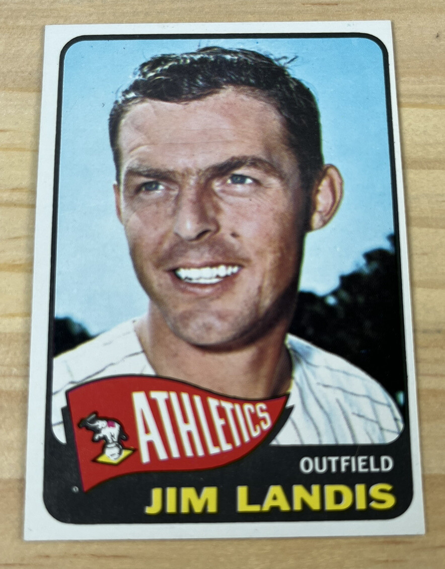 1965 Topps Baseball Short Print HIGH GRADE #376 Jim Landis Oakland ...