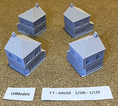 TT Gauge 1/120 Model Train Railway Layout Buildings Scenery Corner ...