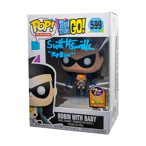 Scott Menville Signed Robin Funko Pop - 7BAP Signature Series JSA Teen ...