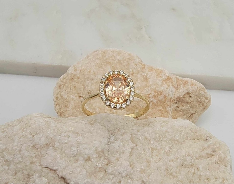 10k Gold Rings With Zirconia Stones In Two Different Colors | eBay